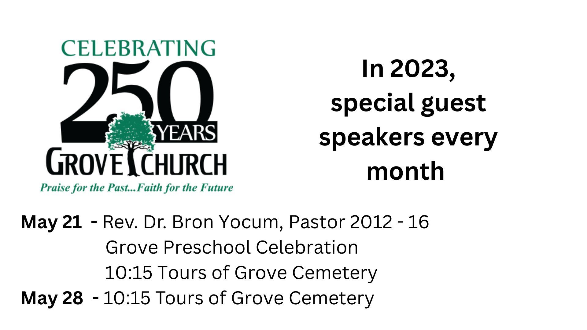 Grove's 250 Year History - Grove Church